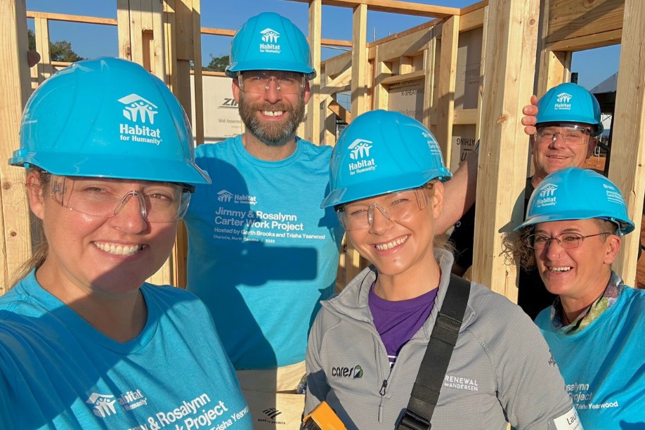 Team Members Volunteer for Habitat for Humanity Carter Project
