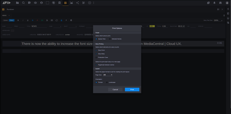 New MediaCentral features make content creation faster