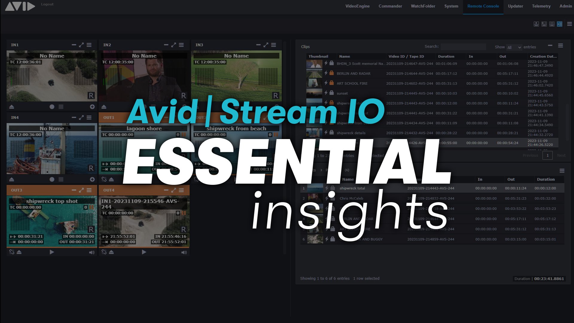 Avid | Stream IO next gen broadcast video solution tutorials