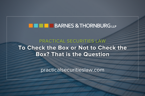 To Check the Box or Not to Check the Box That is the Question | Barnes ...