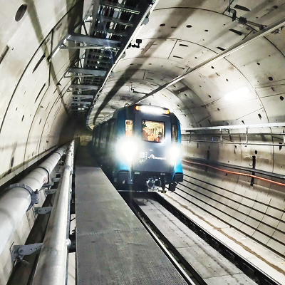First metro train travels under Sydney Harbour