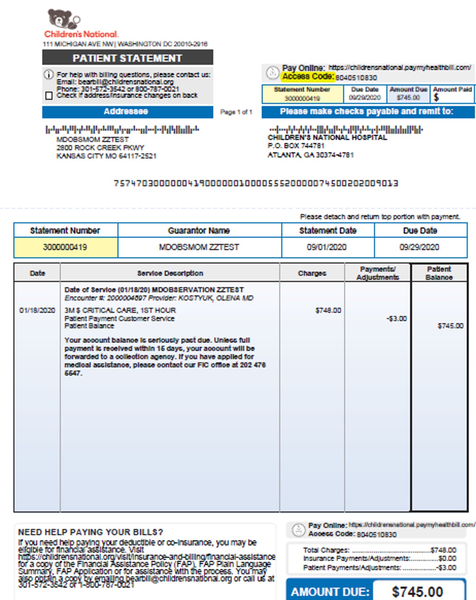 Paying Your Bill | Children's National Hospital