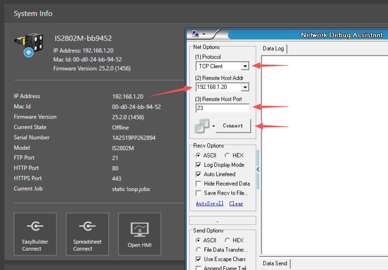 How to Use Native Command to Switch Jobs Through TCP in In-Sight Vision ...