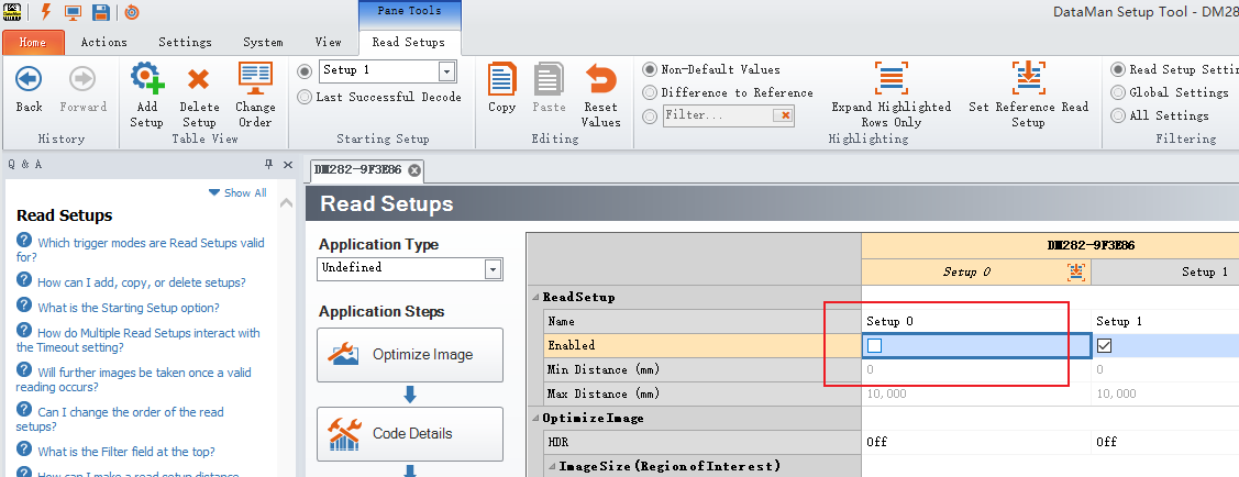 How to Enable/Disable Read Setup in DataMan Via a Single DMCC Command ...