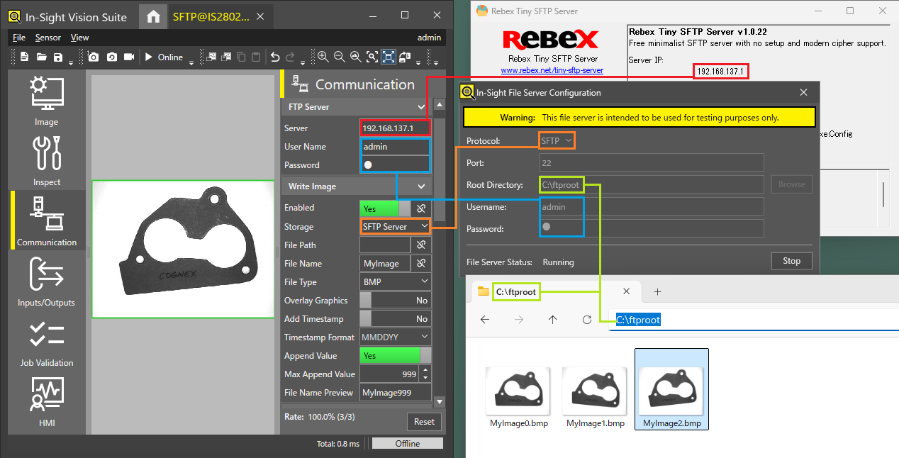 How to Use the Built-in SFTP Server in In-sight Vision Suite | Cognex