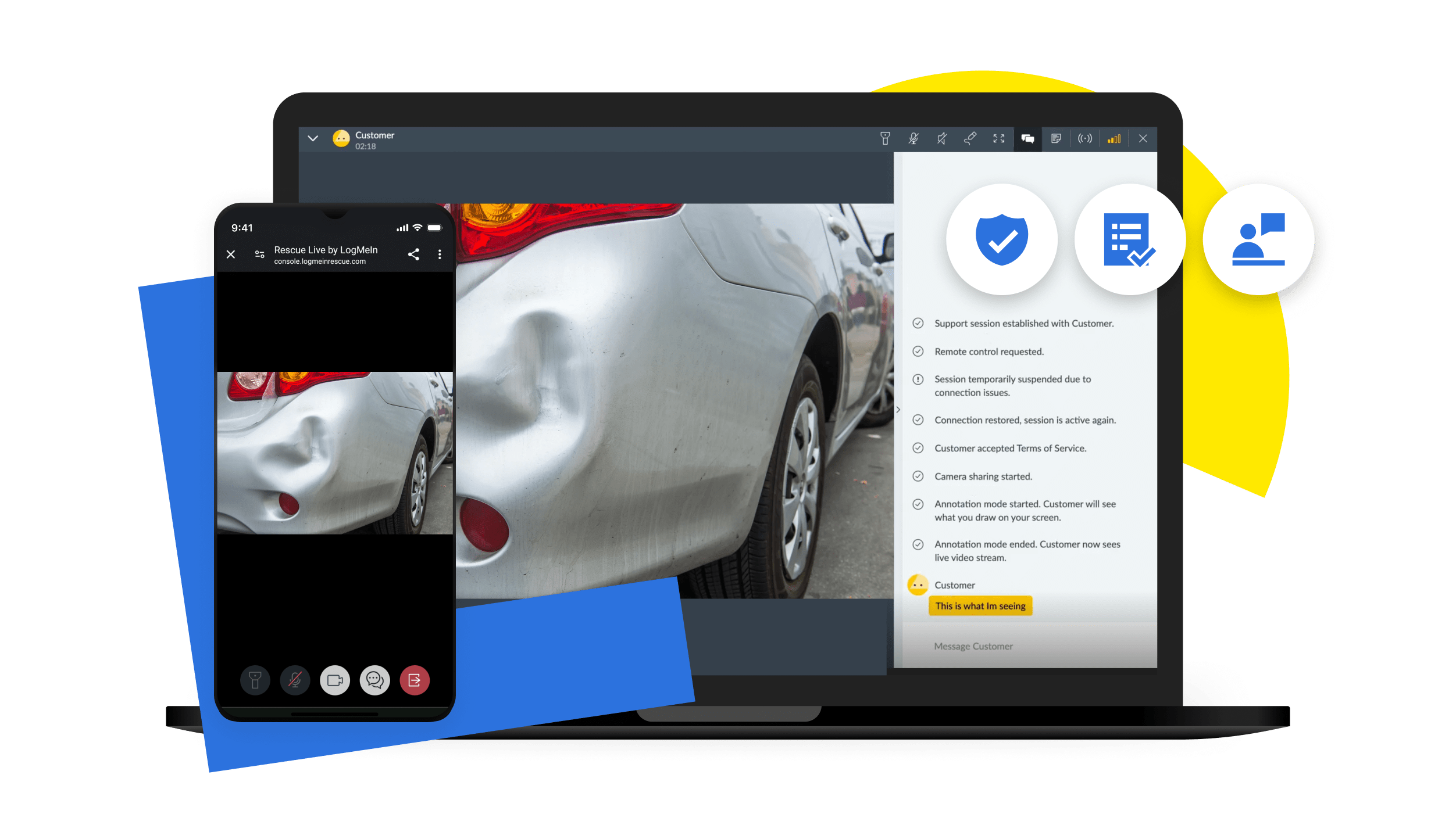 LogMeIn Rescue Live Lens Camera Sharing Software