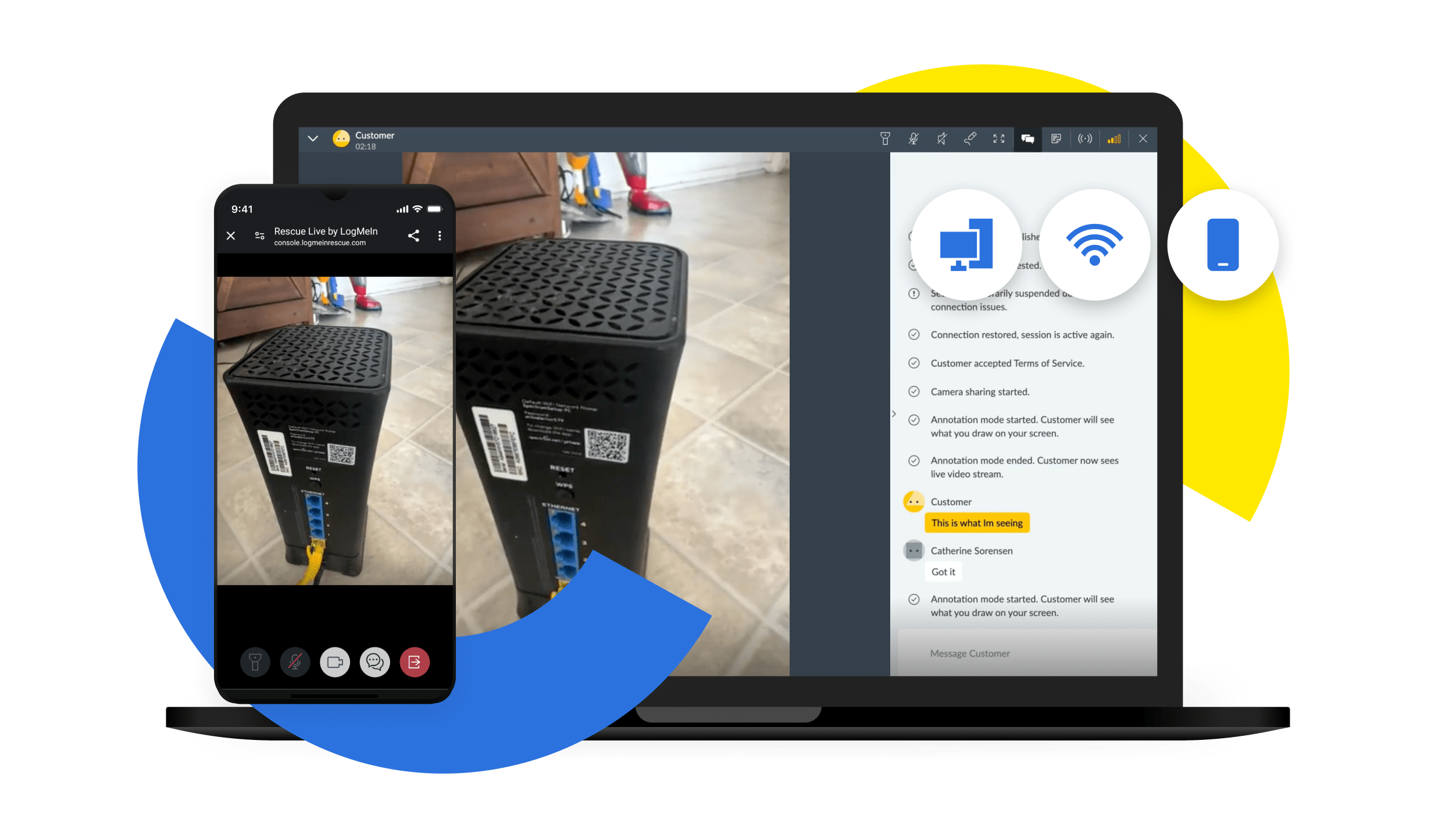 LogMeIn Rescue Live Lens Camera Sharing Software
