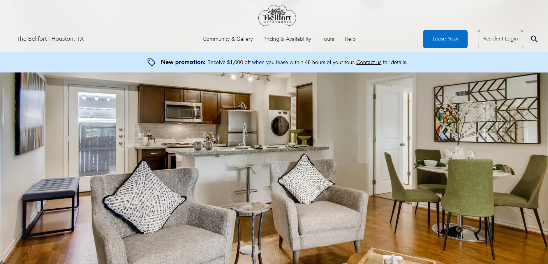 Studio, 1 & 2 Bedroom Apartments in Houston, Texas | The Bellfort