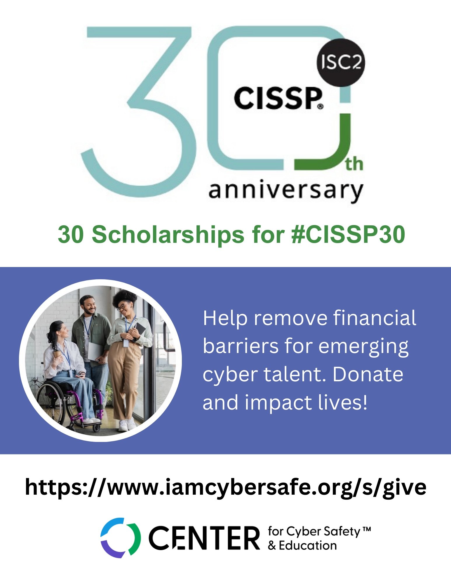 Give Toward 30 CISSP Scholarships to Make a Big Impact in Someone’s Career