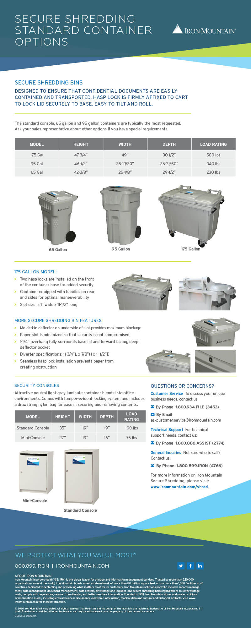 Secure shredding standard container options | Iron Mountain United States