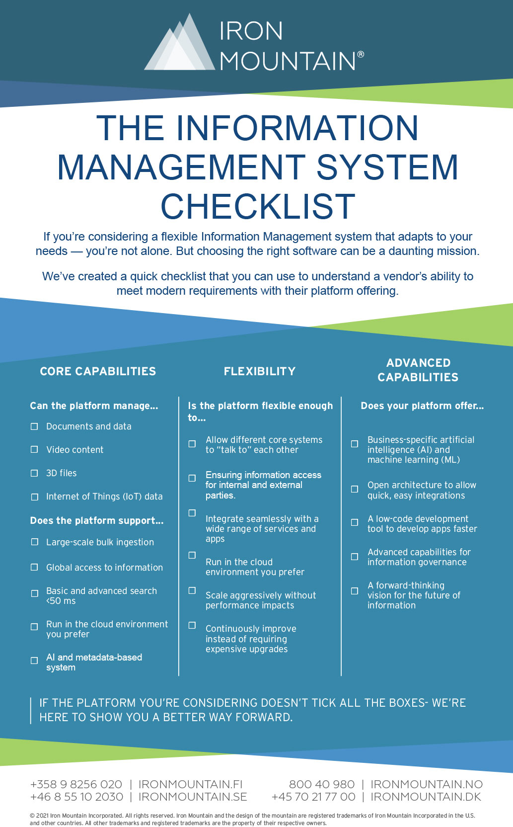 Checklista Vid Valet Av Informationshanteringssystem | Iron Mountain ...