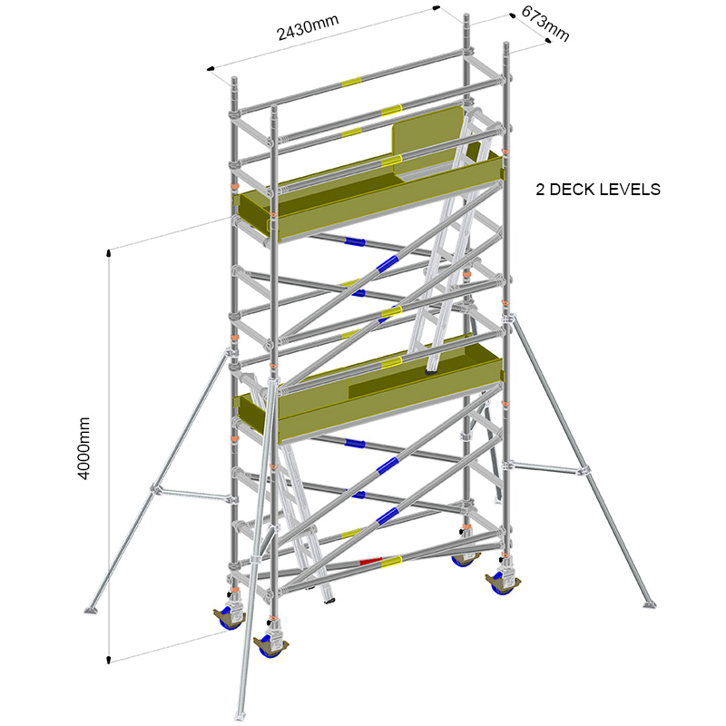 Single Width Aluminium Scaffold 4M for Rent - Kennards Hire
