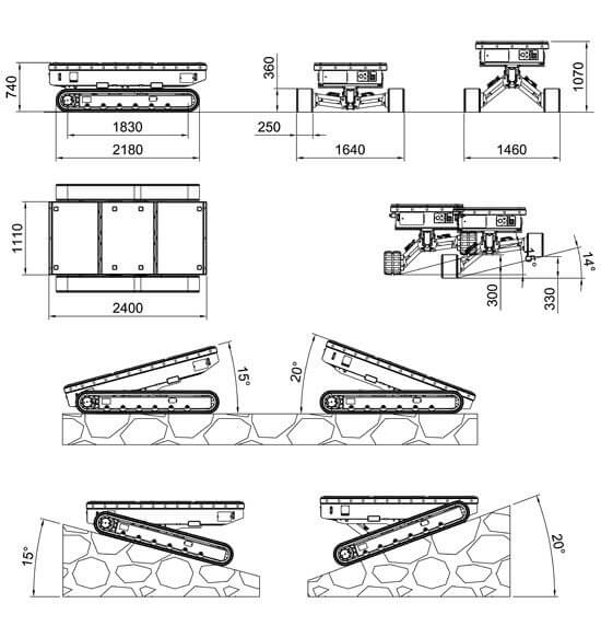TRACKED CARRIER - 2.5T SELF LEVEL for Rent - Kennards Hire
