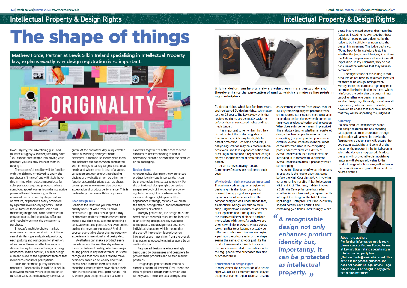 Intellectual Property, The Shape of Things: Mathew Forde writes for ...