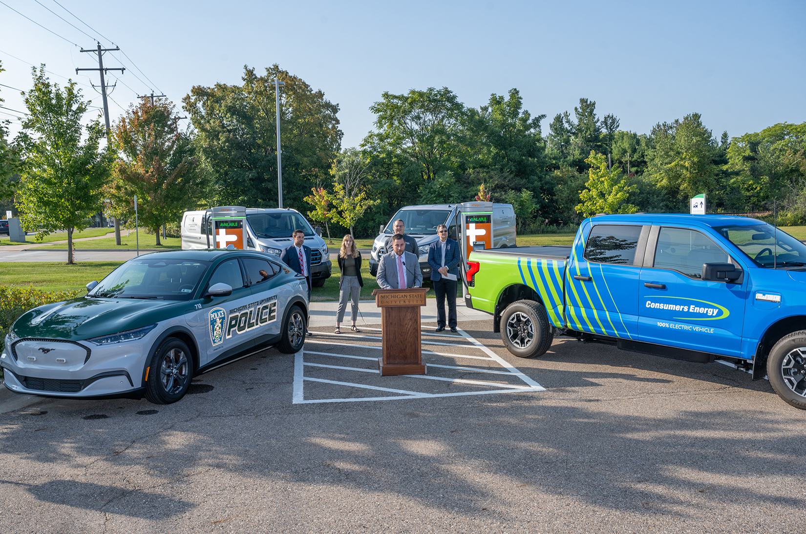 MSU unveils new fast-charging EV stations | MSUToday | Michigan State ...