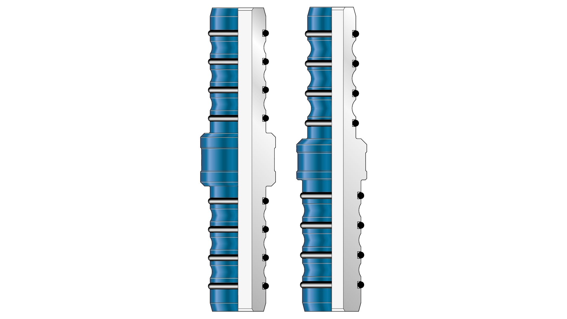 Roll-On × Roll-On Connector (different size coiled tubing) | NOV
