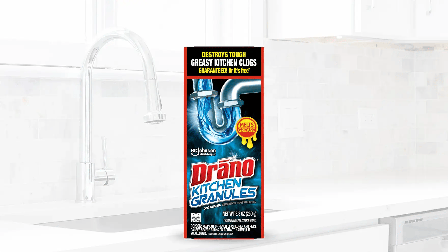 Kitchen Granules Clog Remover | Drano® Drain Cleaners | SC Johnson