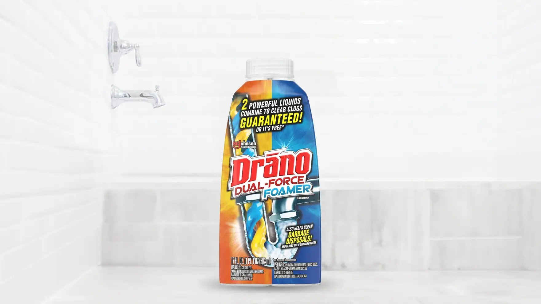 Drano® Dual-Force® Foamer Clog Remover | Fix Slow Drains & Odors