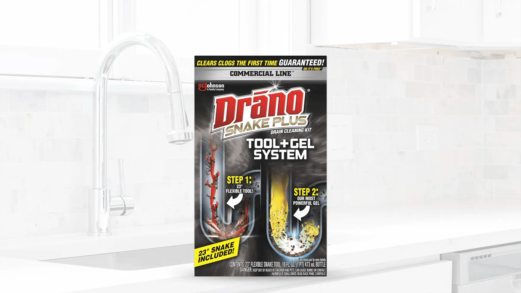 Drano® Commercial Line Snake Plus Tool + Gel System | SC Johnson