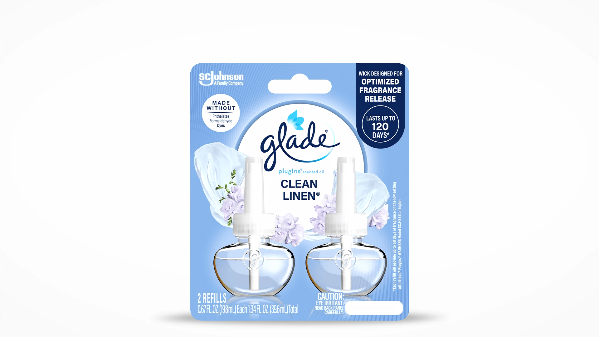 Clean Linen Plugin® Scented Oil 2 Refills | Glade® Diffuser Air Freshener