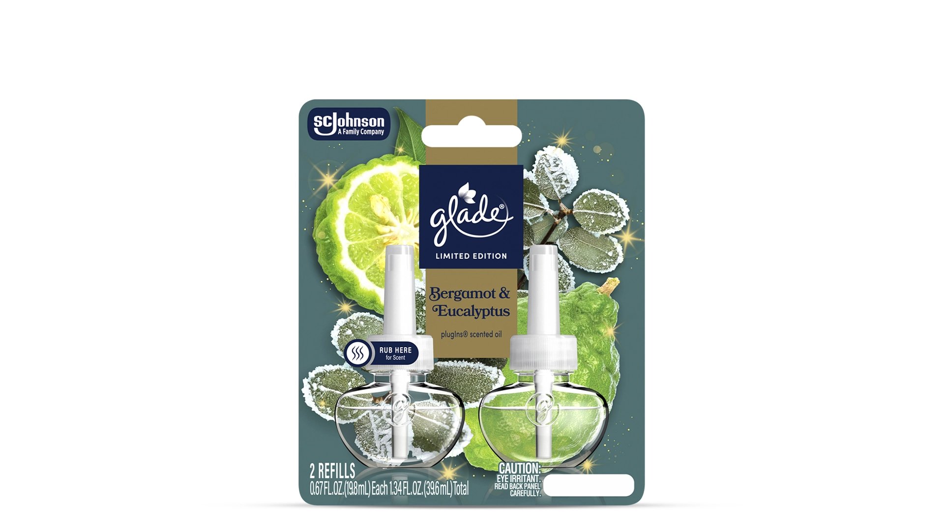 Bergamot & Eucalyptus PlugIns Scented Oil 2 Refills | Glade® Air Freshener