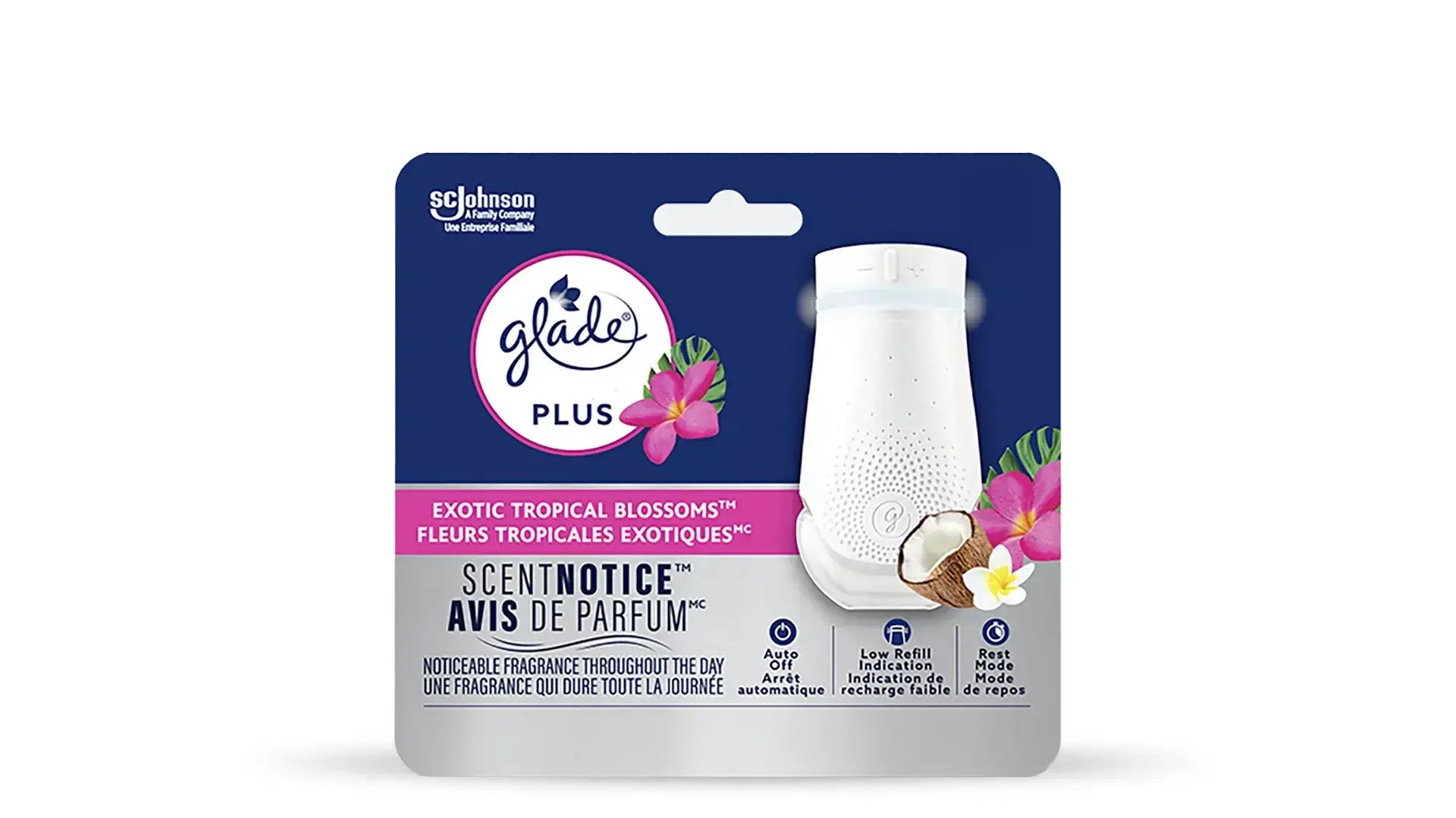 Glade® Exotic Tropical Blossoms Plugin Scented Oil Plus ScentNotice ...