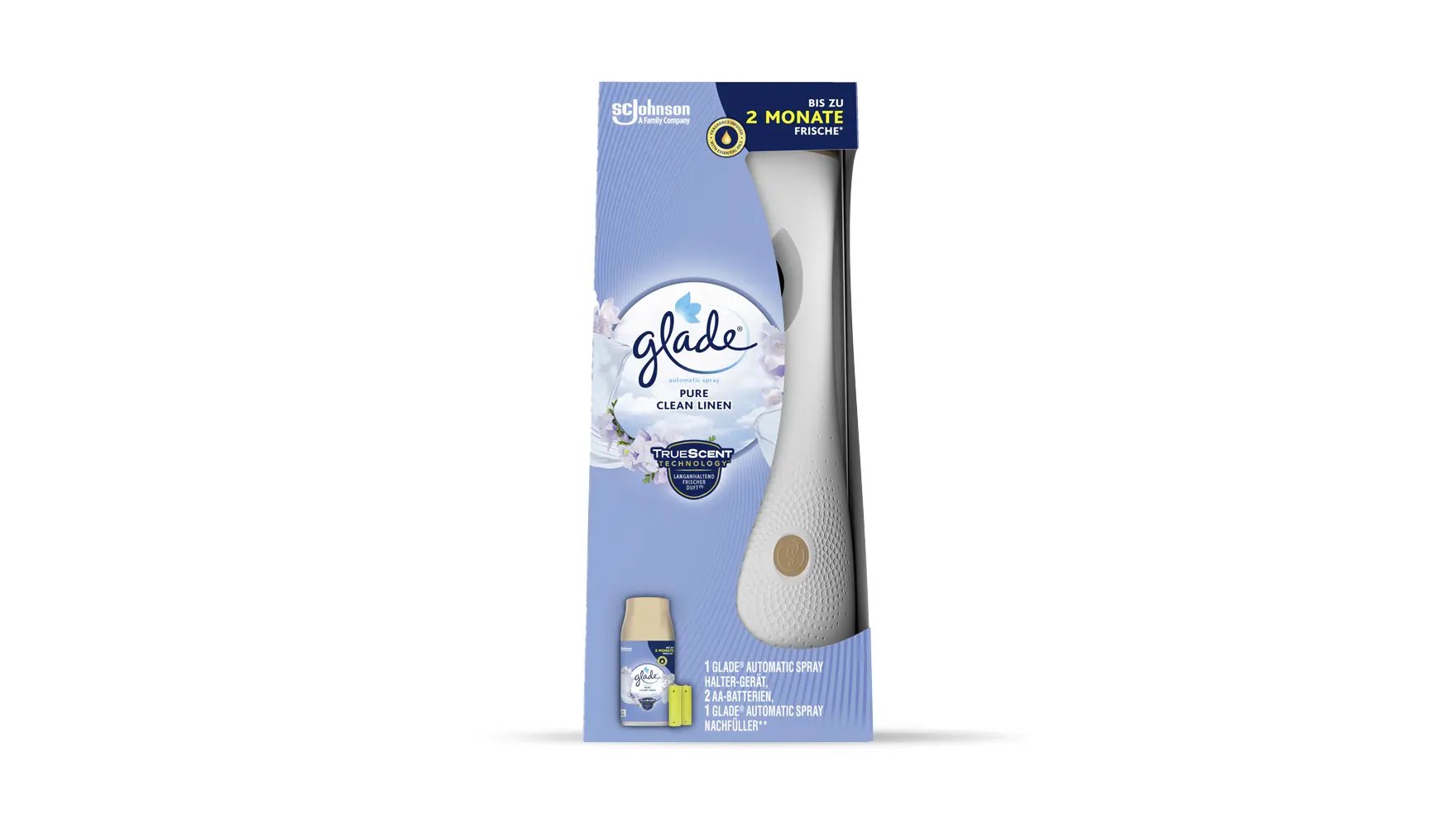 Pure Clean Linen Automatic Spray Halter | Glade® Duftsprays