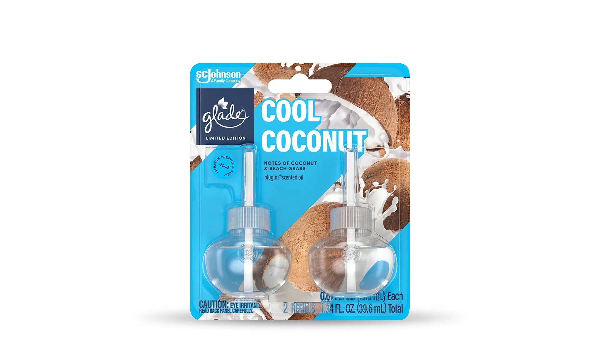 Cool Coconut Plugin Scented Oil 2 Refills | Glade® Diffuser Air Freshener