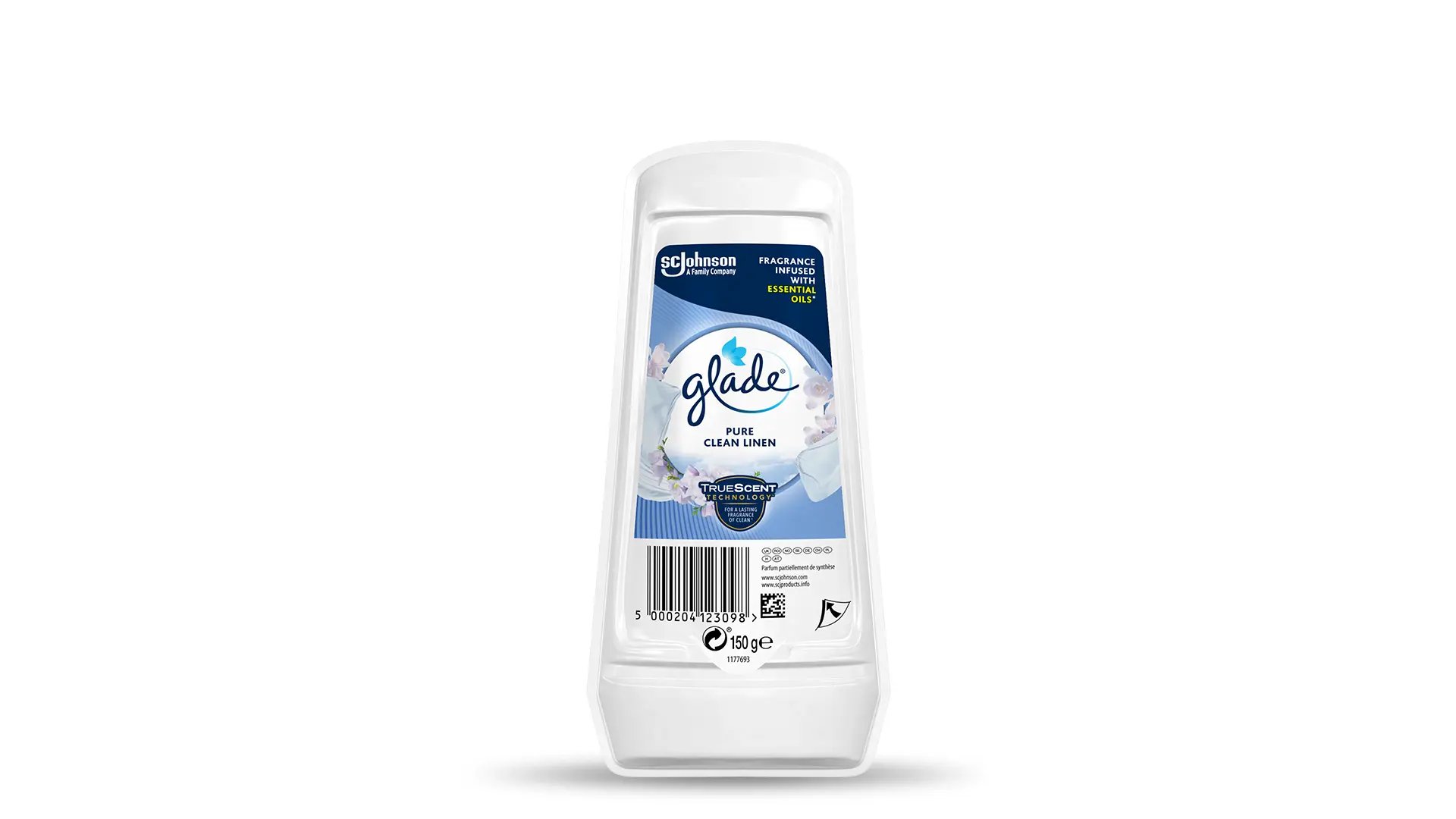 Glade® Pure Clean Linen Solid Gel Air Freshener | Fight Tough Odours