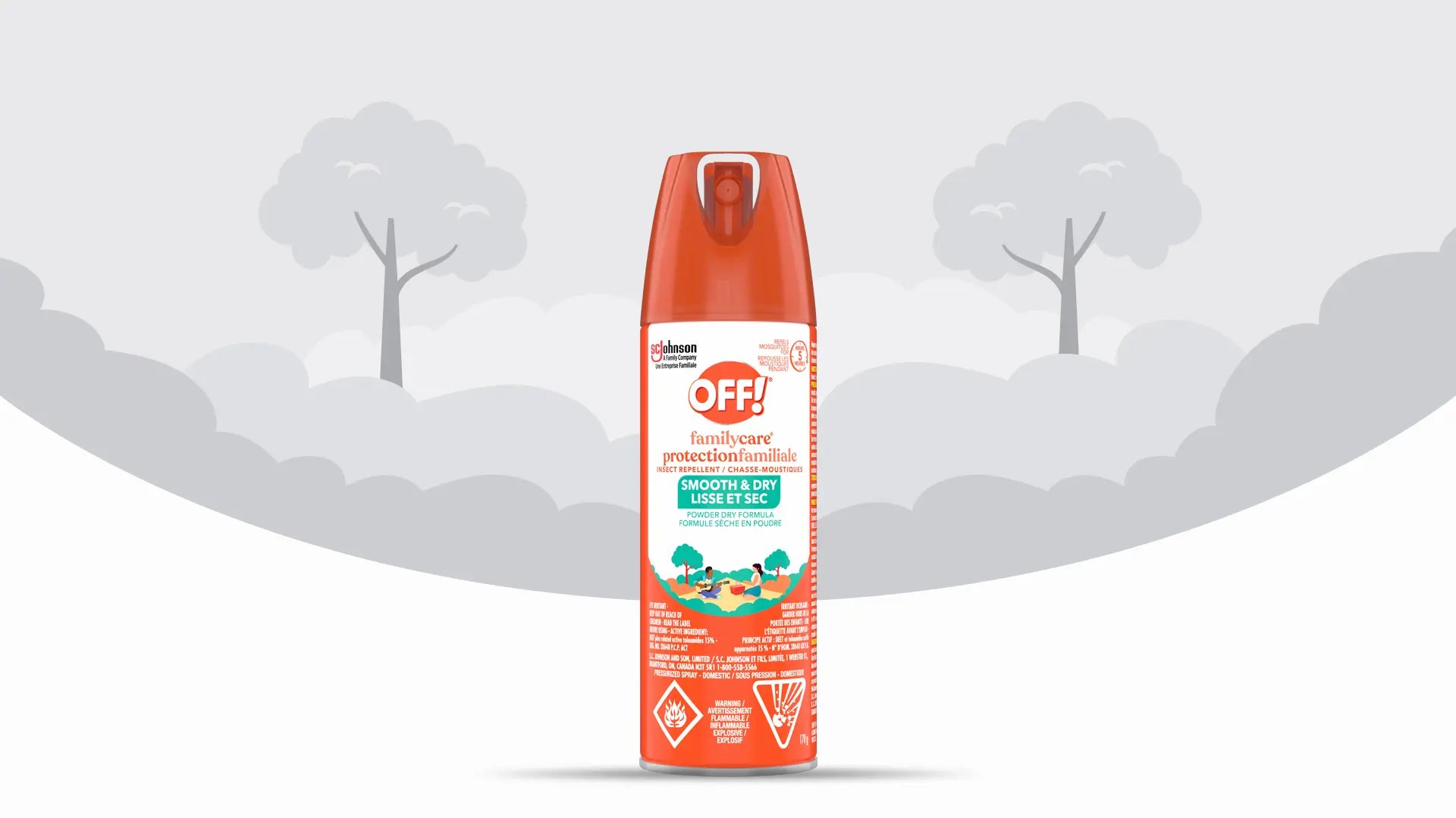 Smooth & Dry Insect Repellent | OFF!® FamilyCare Bug Spray