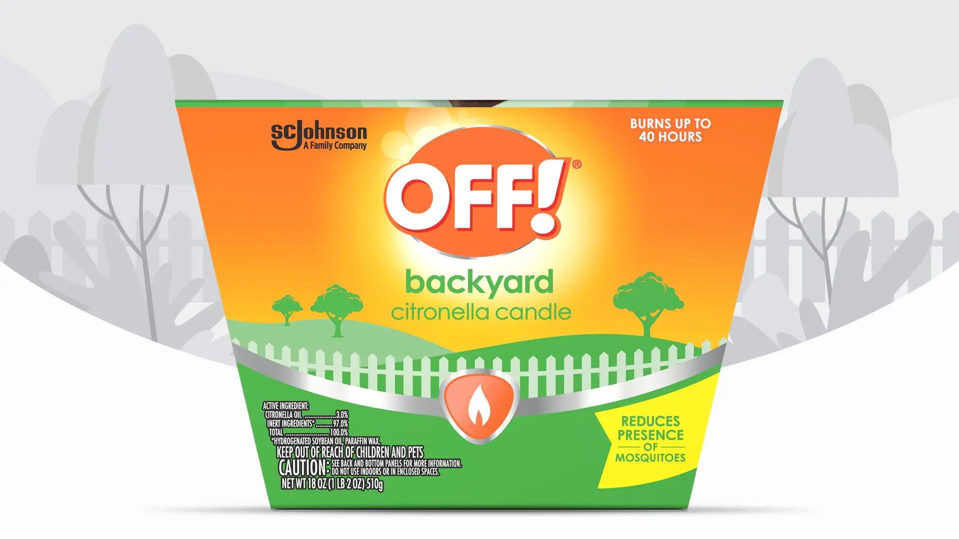 OFF!® Citronella Candle | OFF!® Backyard Insect Repellent