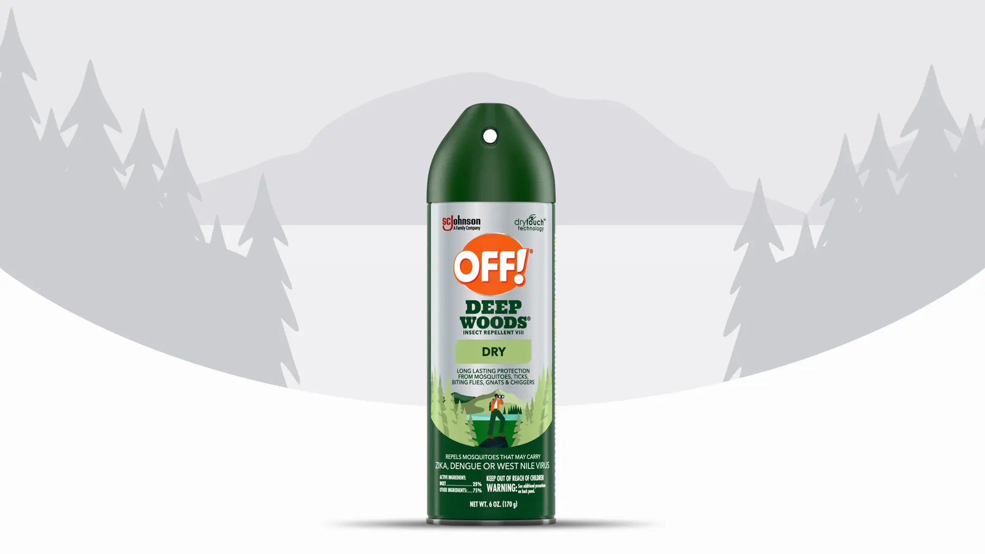 OFF!® Deep Woods® Insect Repellent VIII (Dry) | OFF!® Mosquito Repellent