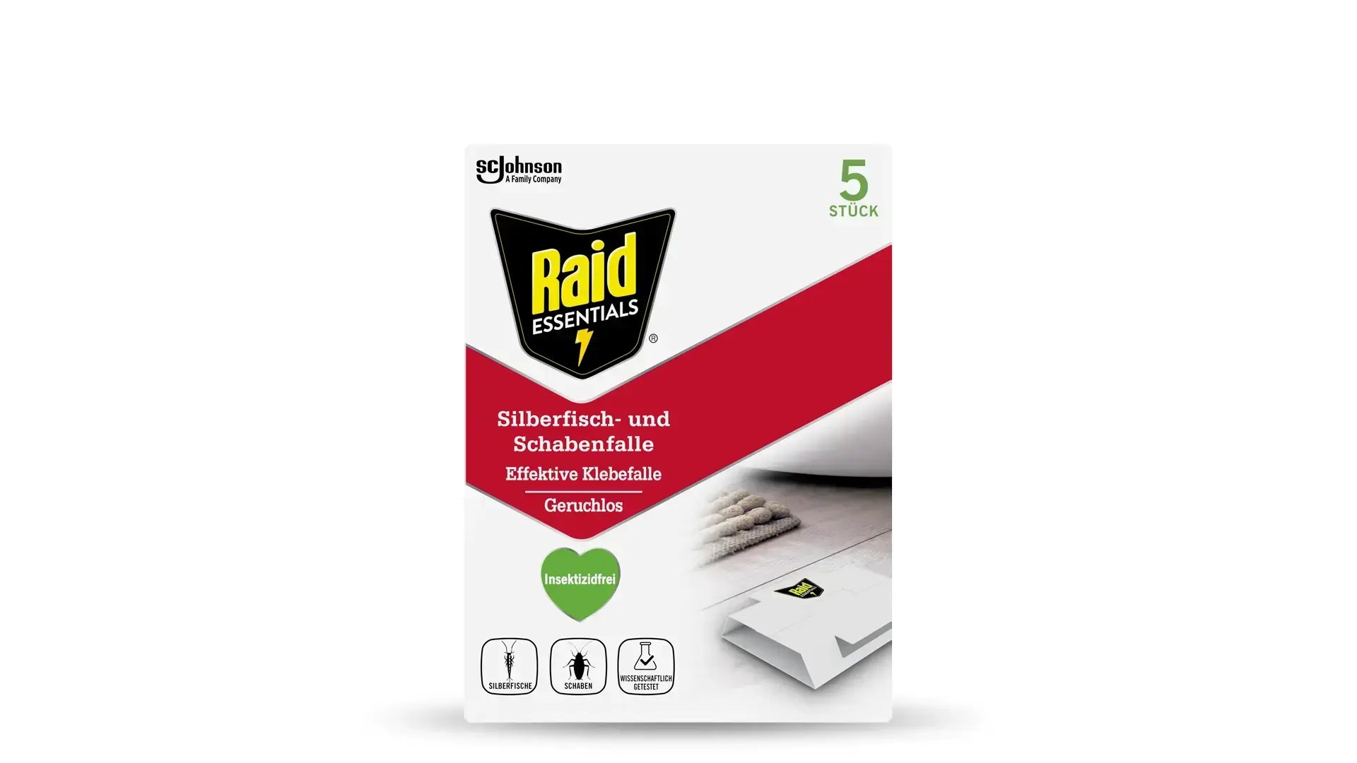 Raid Essentials® Silberfisch-Schabenfalle | Köderschädlingsbekämpfung