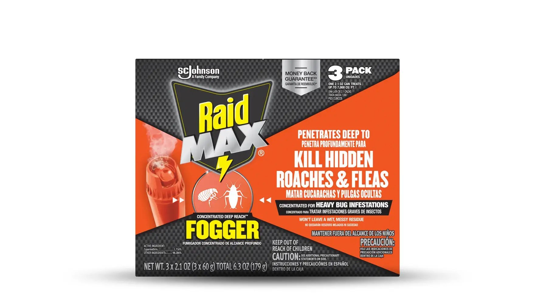 Raid Max® Concentrated Deep Reach Fogger | Indoor Insect Bomb
