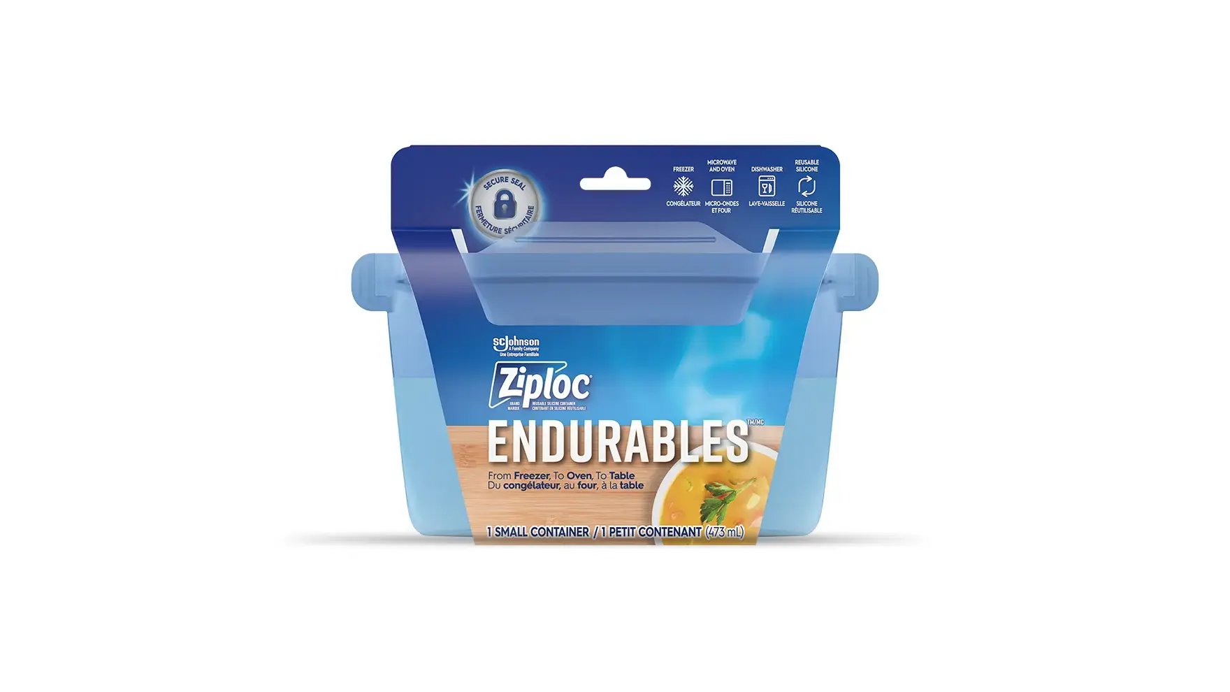Small Two-Cup Reusable Silicone Pouch | Endurables | Ziploc