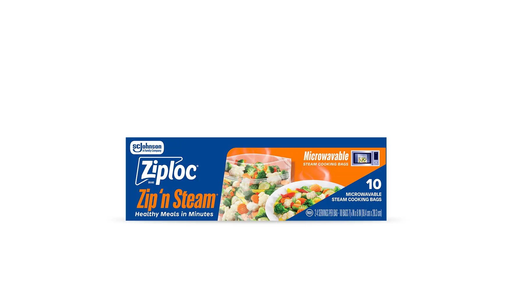 Food Steamer Bags | Seal Top Closure | Ziploc