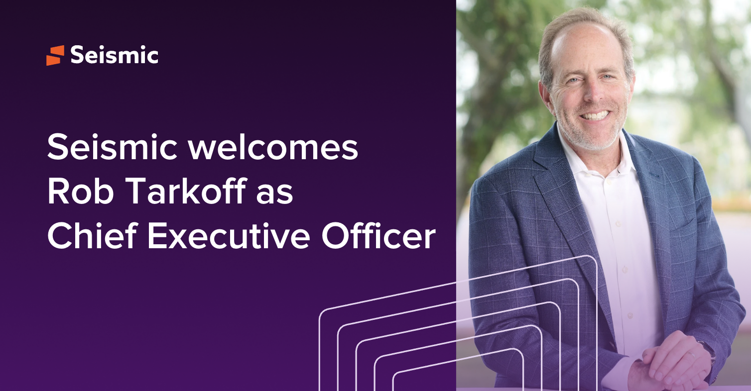 Seismic welcomes Rob Tarkoff, former Oracle and Adobe executive, as ...