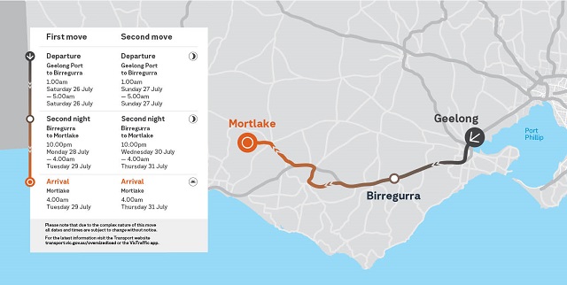 Very large transport operation on the move - Transport Victoria