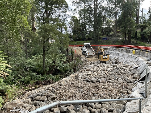 Mount Dandenong Tourist Road landslip repairs Sassafras - Transport ...