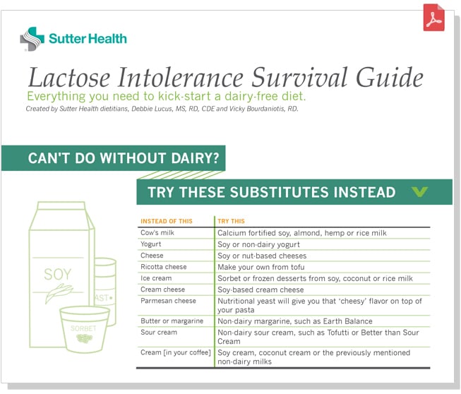 Lactose Intolerance Guide | Sutter Health