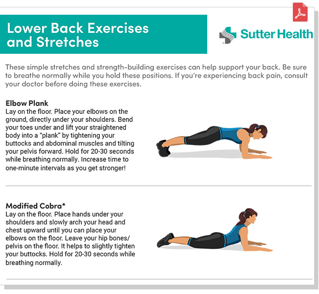 Lower Back Exercises | Sutter Health