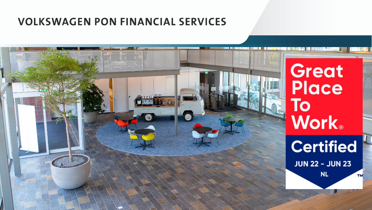 Volkswagen Pon Financial Services uitgeroepen tot Great Place to Work