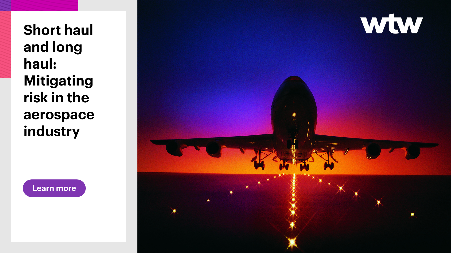 Short haul and long haul: Mitigating risk in the aerospace industry - WTW