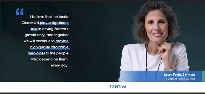 Ana Lopes nombrada Directora del Clúster Ibérico de Zentiva. | Zentiva