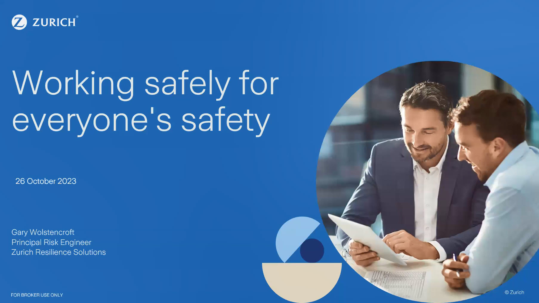 Working safely for everyone’s safety - Zurich Australia