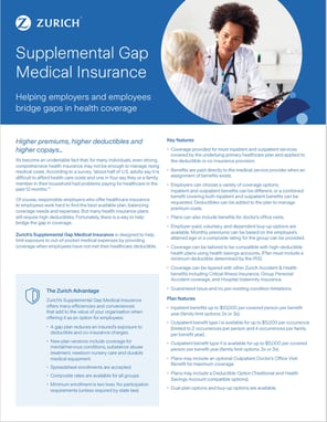 Supplemental Gap Medical Insurance | Zurich Insurance