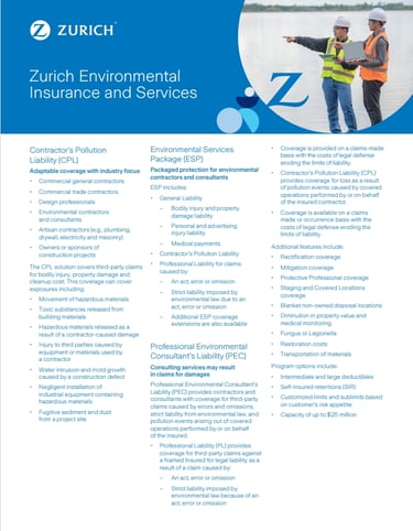 Pollution Liability Insurance | Zurich Insurance