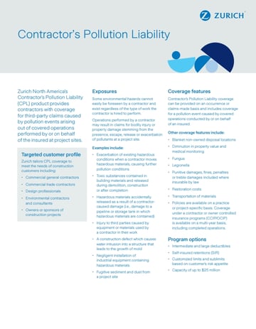 Pollution Liability Insurance | Zurich Insurance