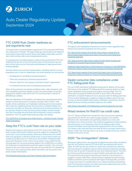 Automotive Dealer Resource Hub | Zurich Insurance
