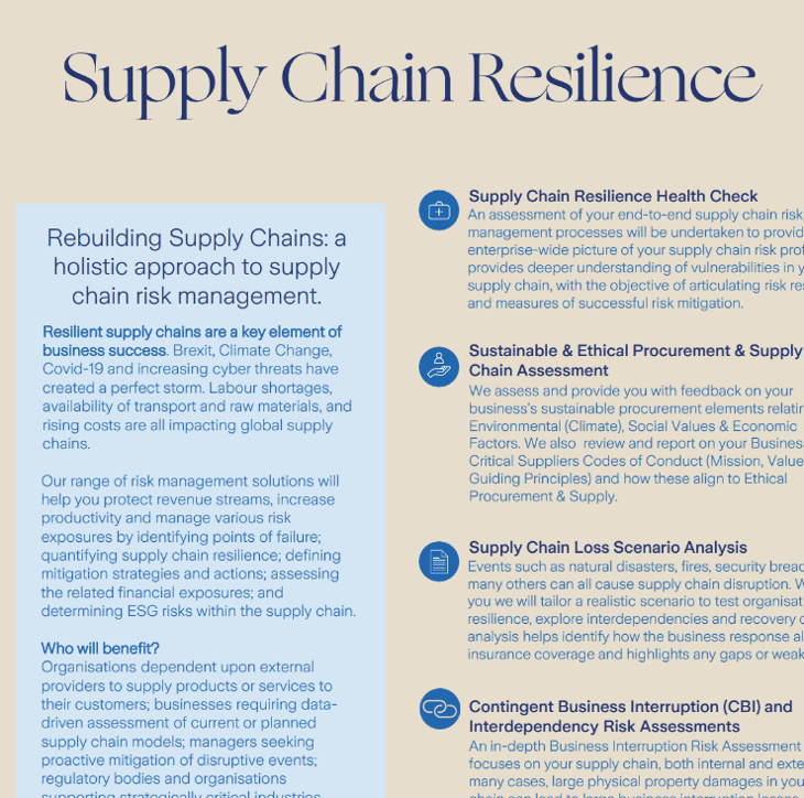 Supply Chain Climate Risk Assessment | Zurich Resilience Solutions